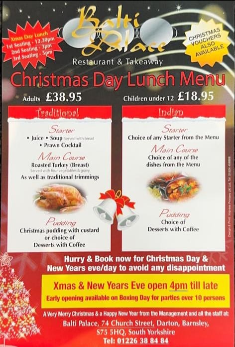 CHRISTMAS OFFER | Balti Palace, Darton Lorem ipsum dolor